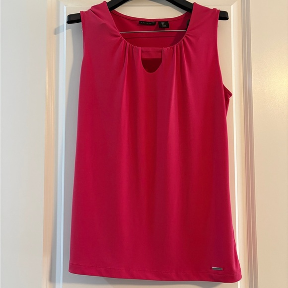 Tahari | Tops | Tahari Womens Pink Sleeveless Keyhole Top | Poshmark